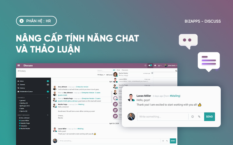 Nâng cấp tính năng Chat & Thảo luận | BizApps